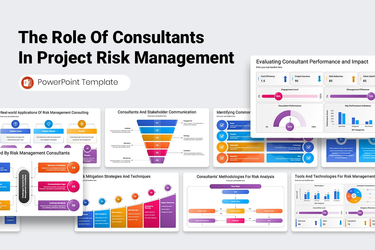 The Role Of Consultants In Project Risk Management PowerPoint Template | Nulivo Market